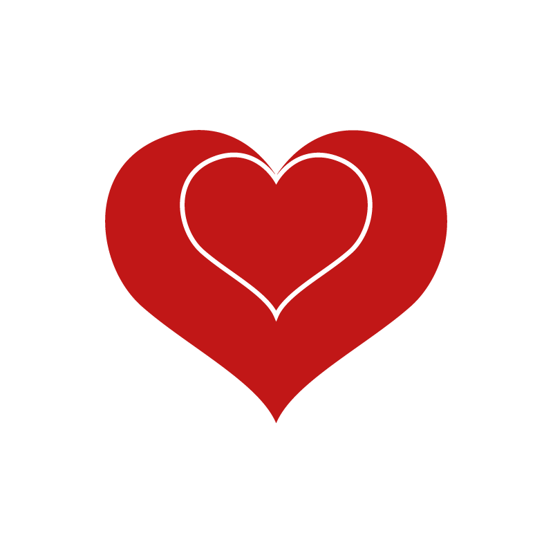 Stickers cœur rouge - Color-stickers